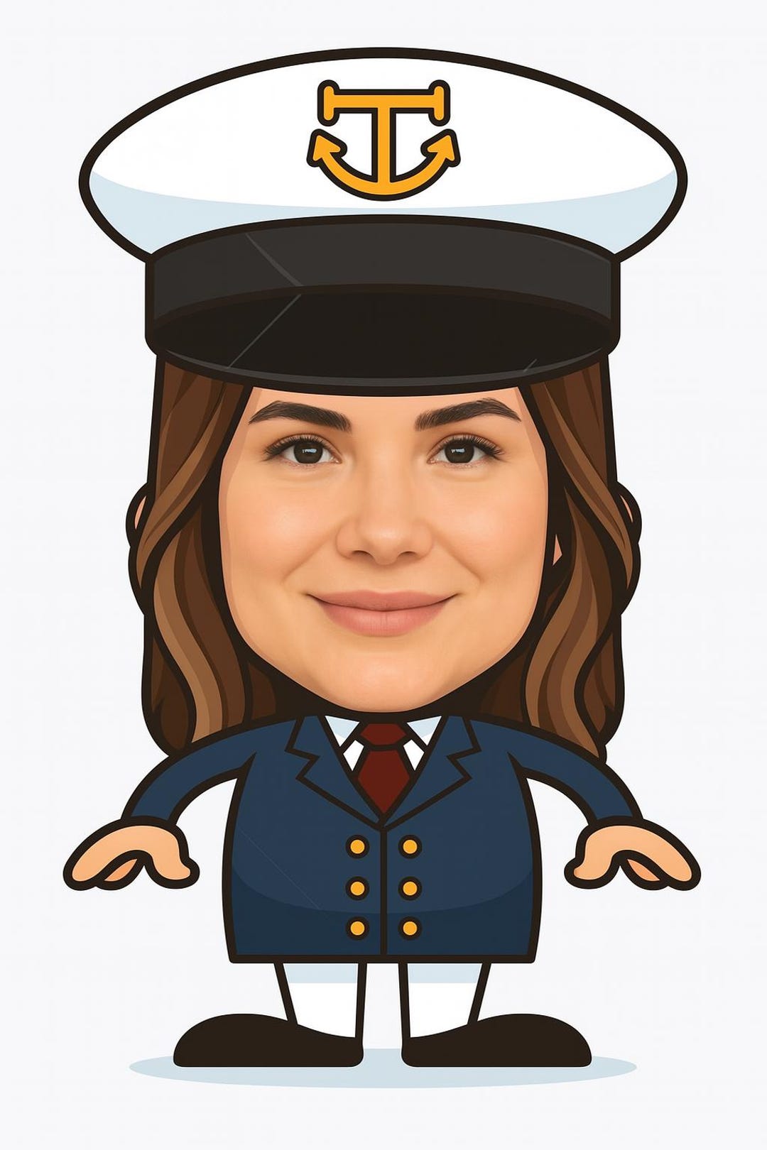 Custom Party Captain Cutout • Personalized Sailor Avatar • Printable ...