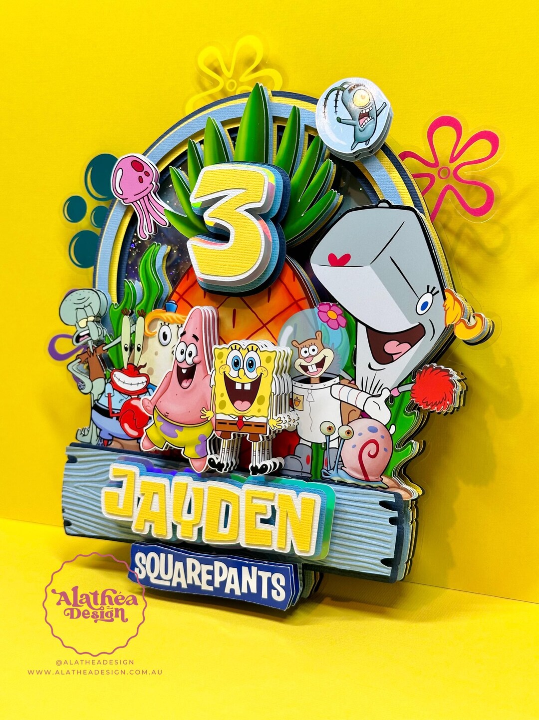 Spongebob Squarepants 3D Cake Toppers - Etsy