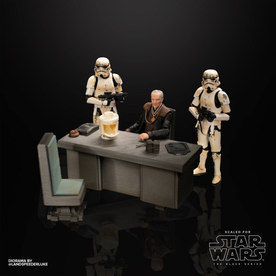 Client s Office Black Series Diorama Inspired by Star Wars the Mandalorian Etsy UK
