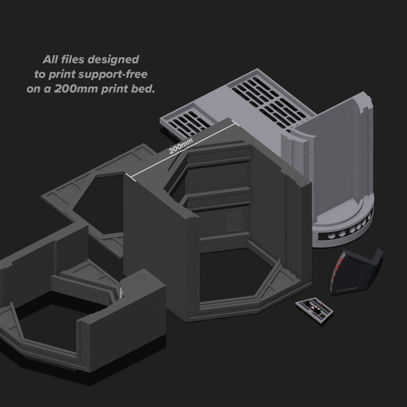 Death Star Detention Block 3D Print STL Files - Black Series 6" Scale ...