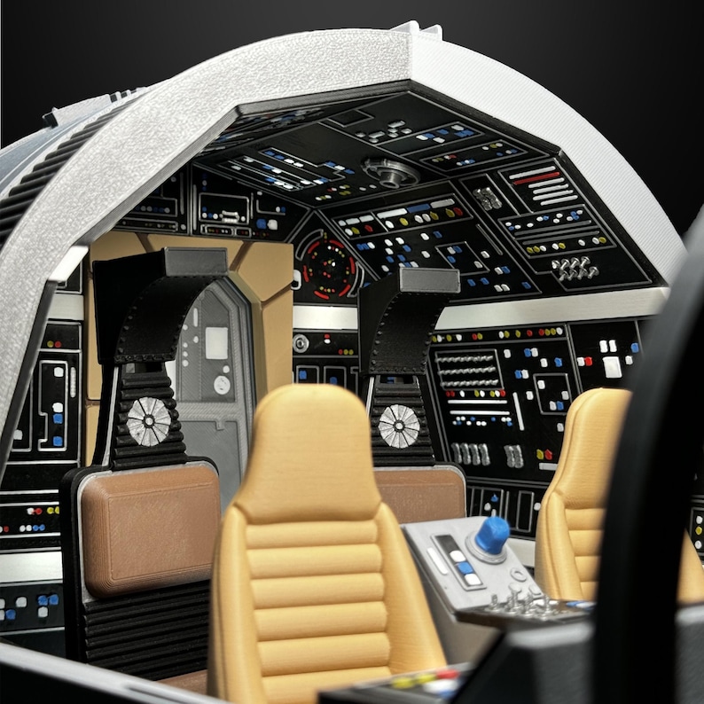 Millennium Falcon Cockpit 3D Print STL Files - Black Series 6" Scale ...