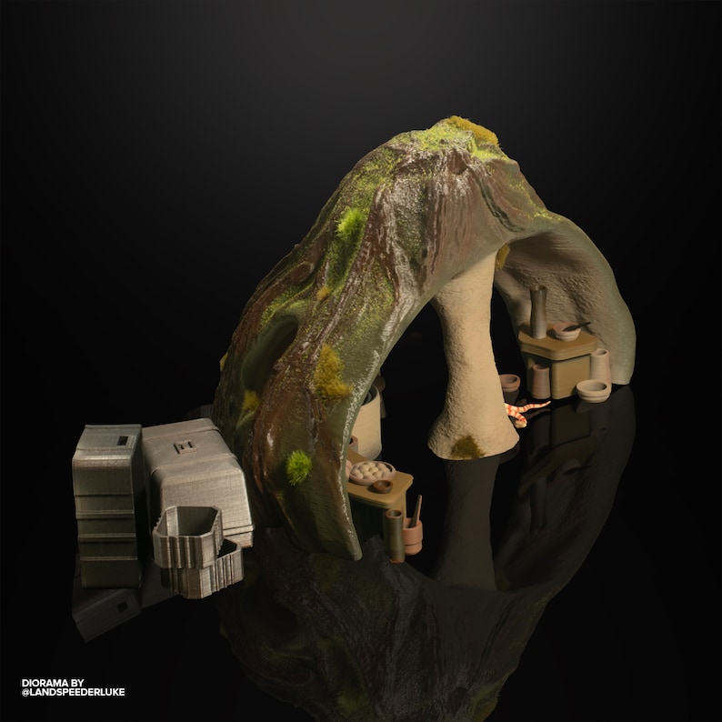 Yoda's Hut Diorama STL 3D Print Files Inspired by Star - Etsy Canada