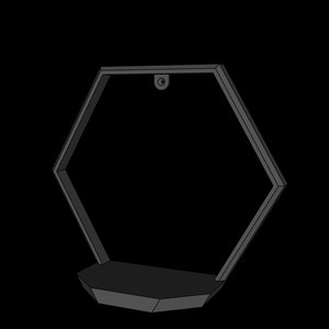 Hexagon Wall Display Stand STL File for Star Wars Black - Etsy Canada