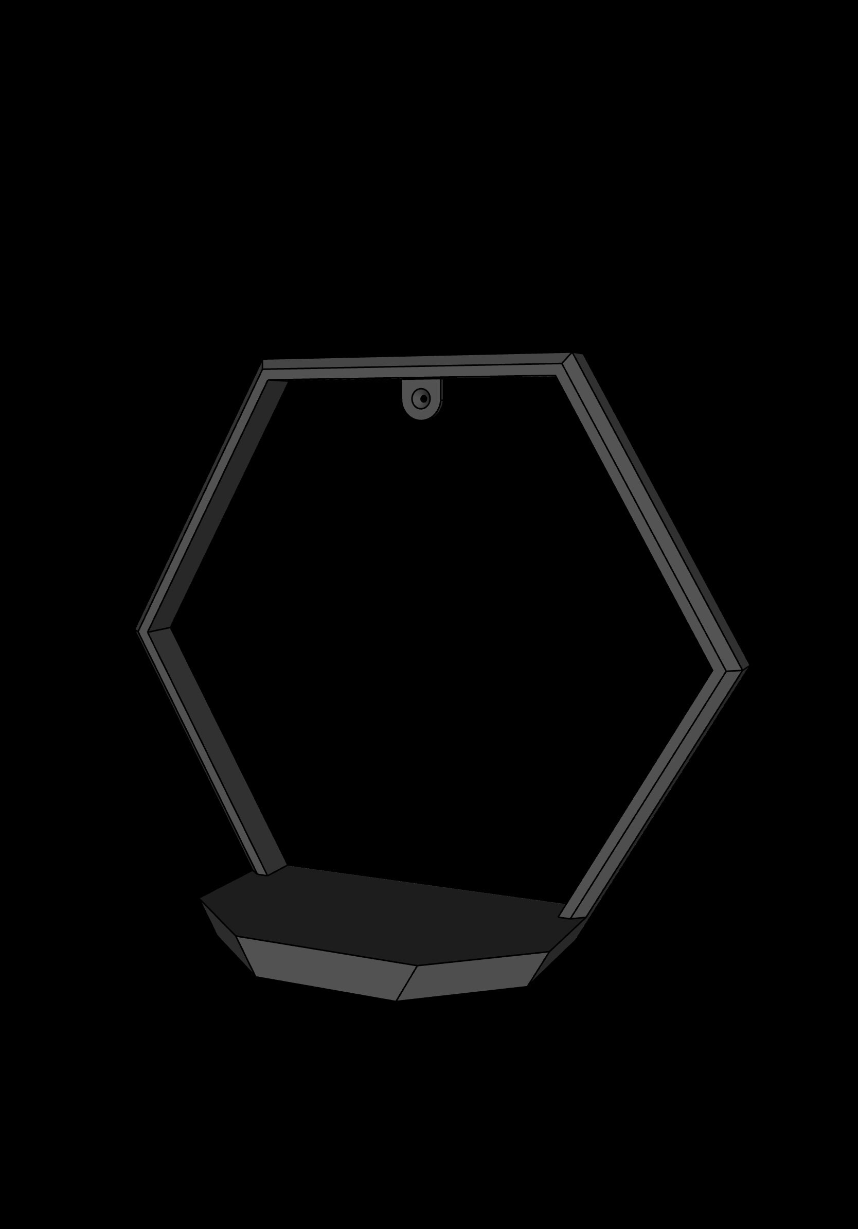 Hexagon Wall Display Stand STL File for Star Wars Black Series, Marvel ...