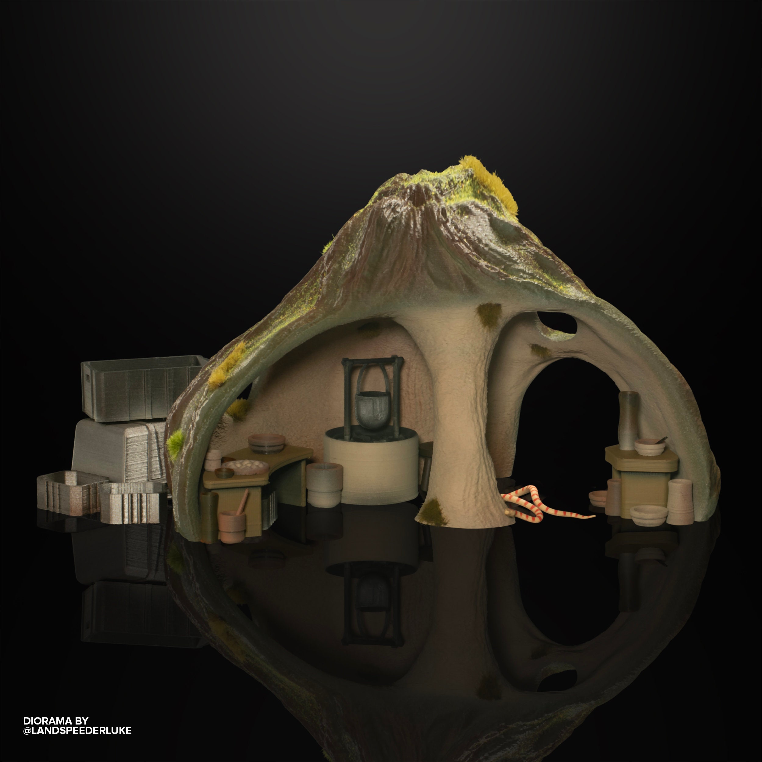 Yoda's Hut Diorama STL 3D Print Files Inspired by Star - Etsy Canada