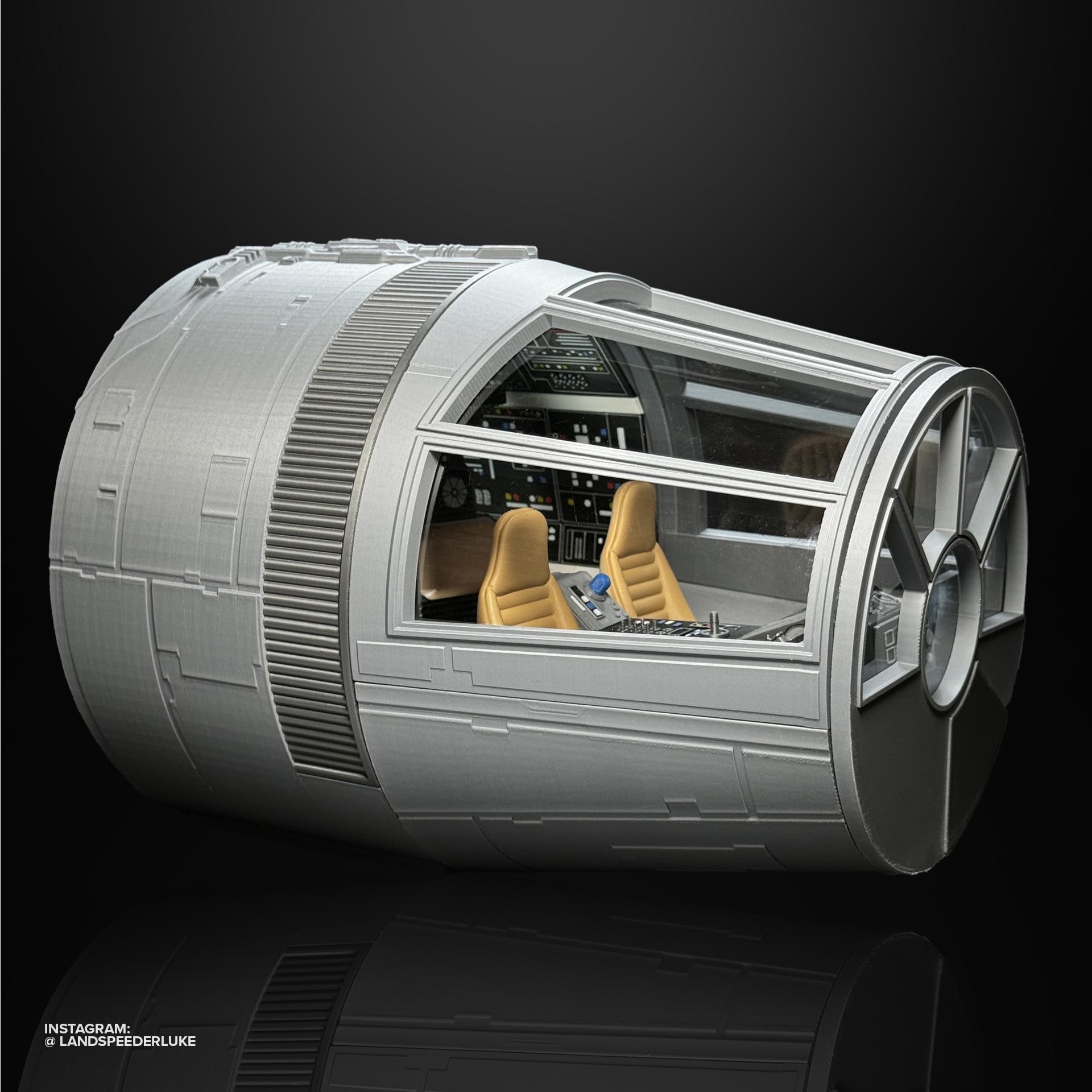 Millennium Falcon Cockpit 3D Print STL Files - Black Series 6" Scale ...