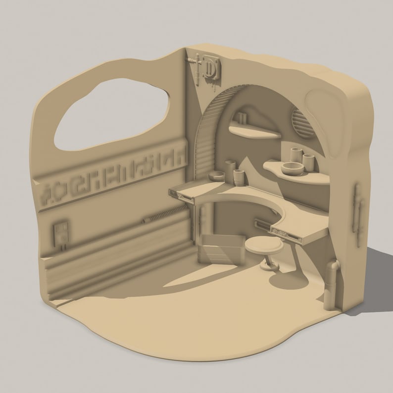 Desert Workshop Diorama STL 3D Print Files Prints in One - Etsy