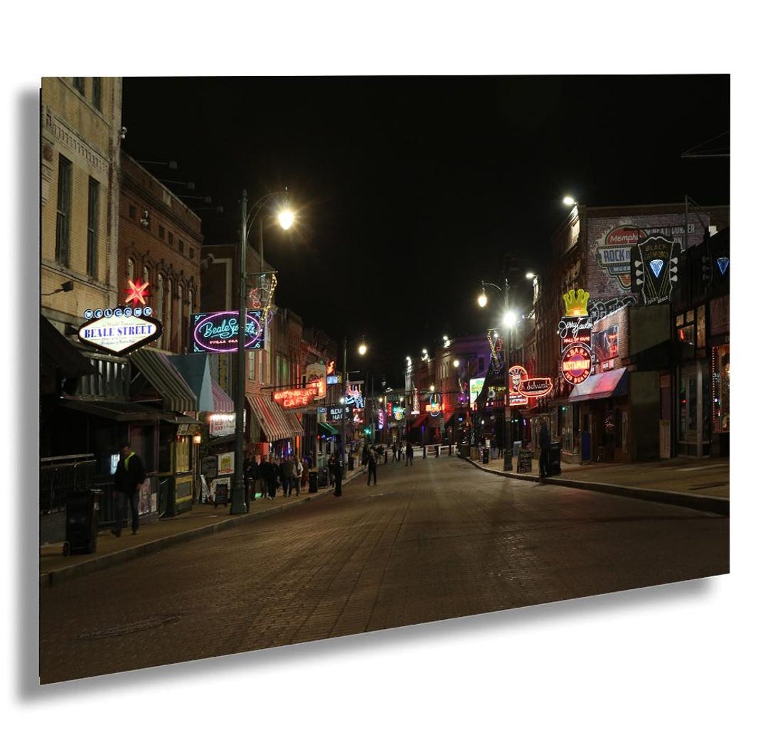 Iconic Beale Street at Night – Vibrant Memphis Nightlife Photography ...