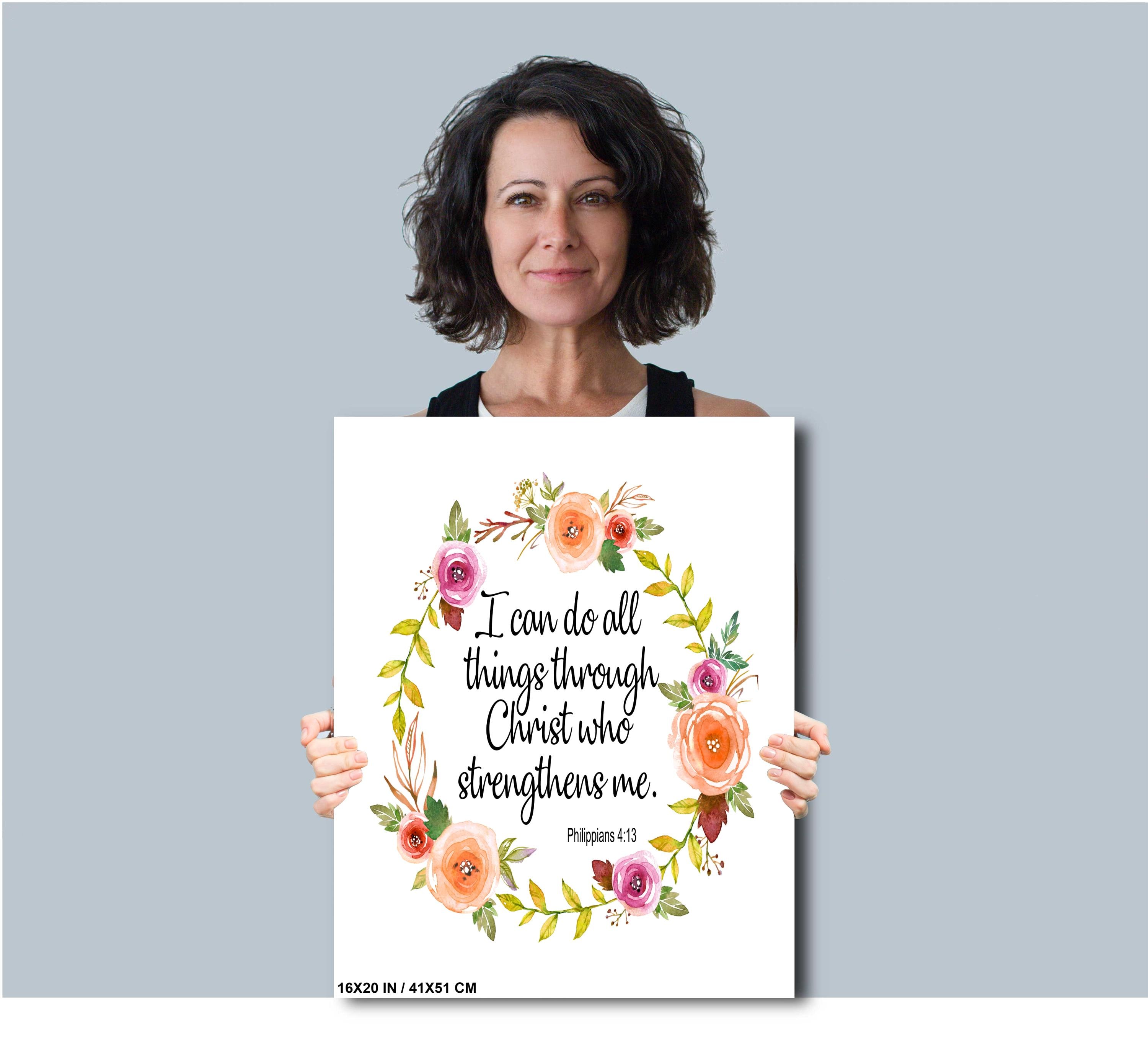 Philippians 4:13, I Can Do All Things, Printable, Christian Wall Art ...