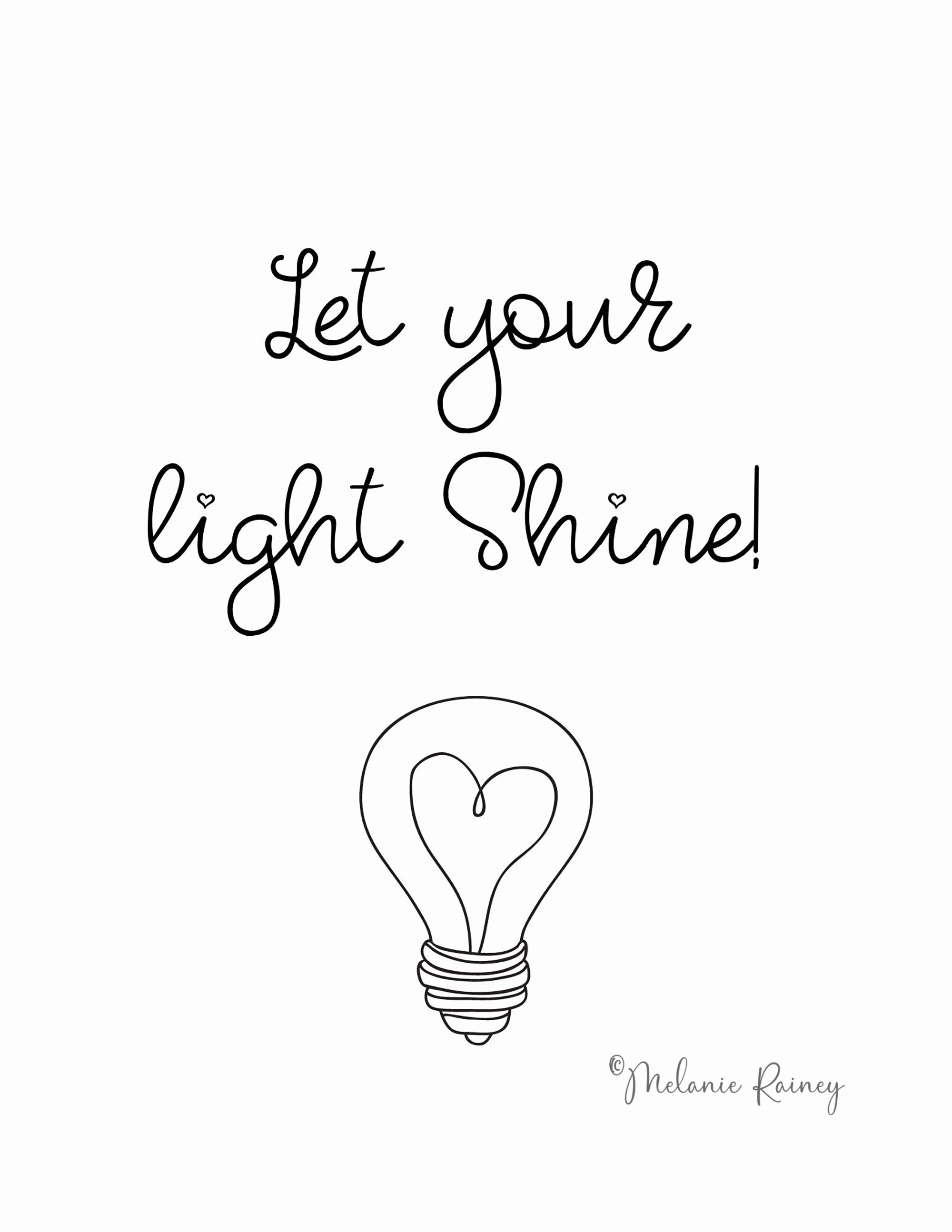 Matthew 5:16, Let Your Light Shine, Printable, Scripture Art ...