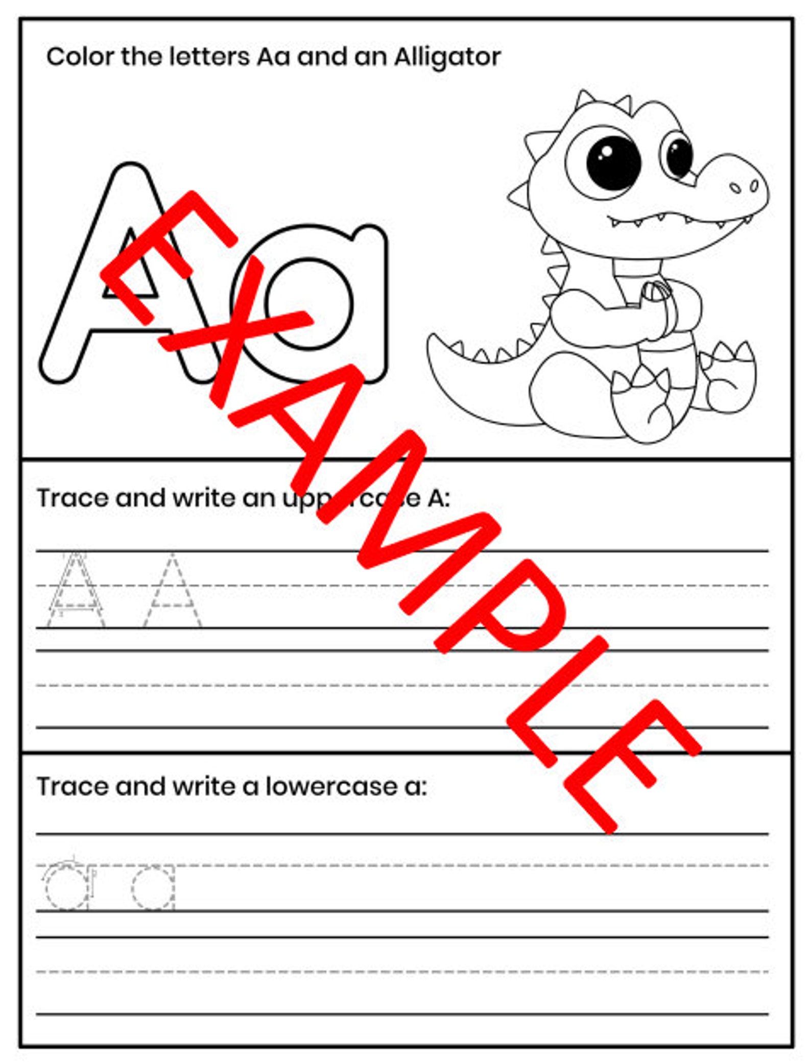 A to Z Children's Alphabet Worksheets | Etsy