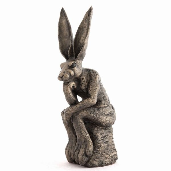 The Thinker Hare Cold Cast Bronze Sculpture Statue Ornament by Garry ...