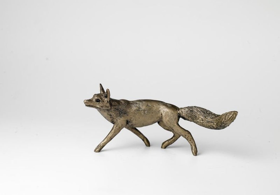 Fox Cold Cast Bronze Sculpture Statue Ornament Frith - Etsy