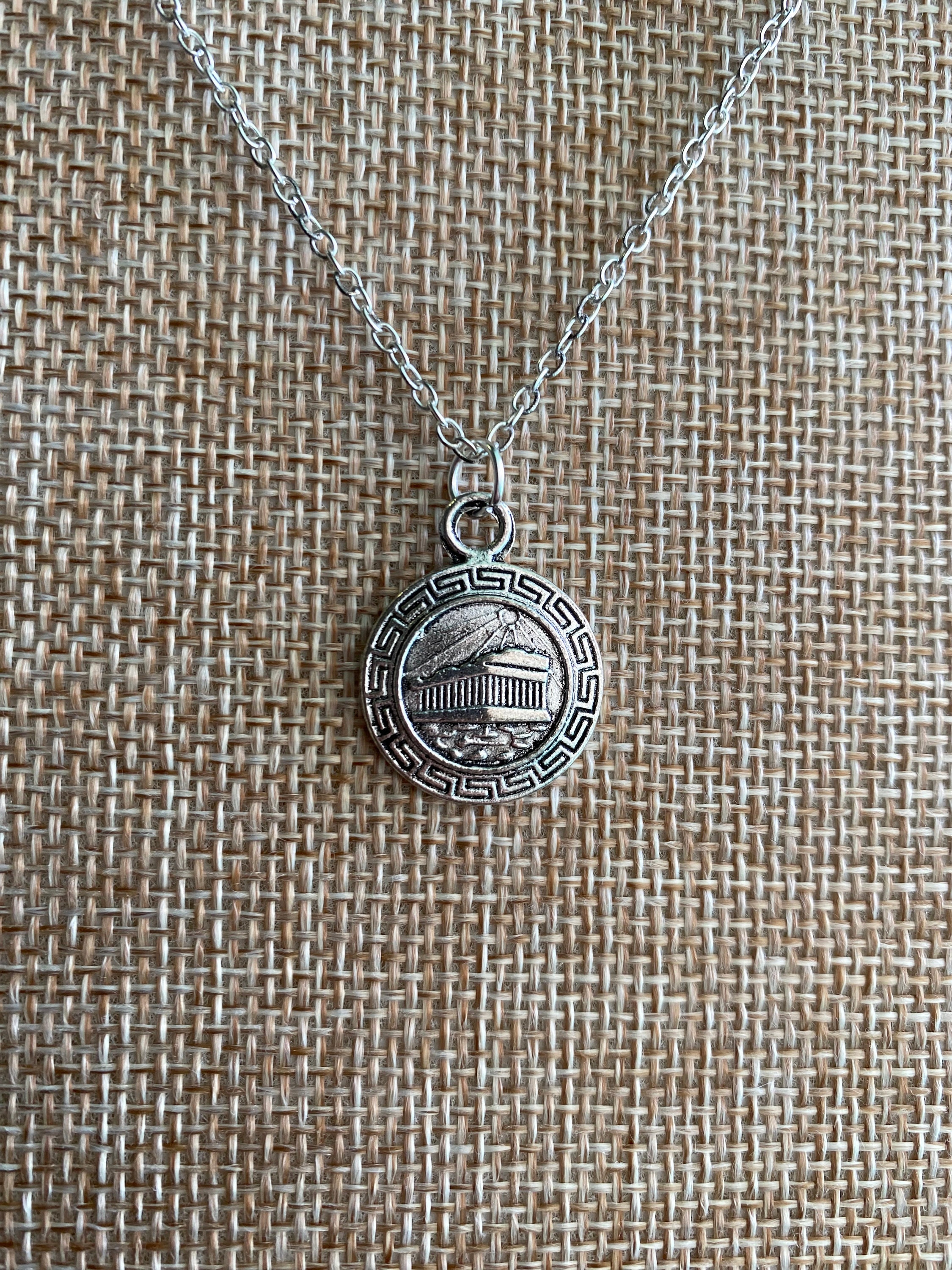 Parthenon Athens Necklace / Greek Temple Classics Medallion Jewelry ...