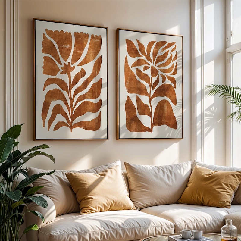 Botanical Wall Art 2 Set - Etsy UK