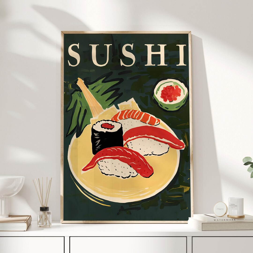 Sushi Print, Sushi Poster, Sushi Gifts, Sushi Art, Sushi Wall Art ...