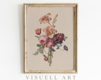 19th Century Flower Painting - Etsy