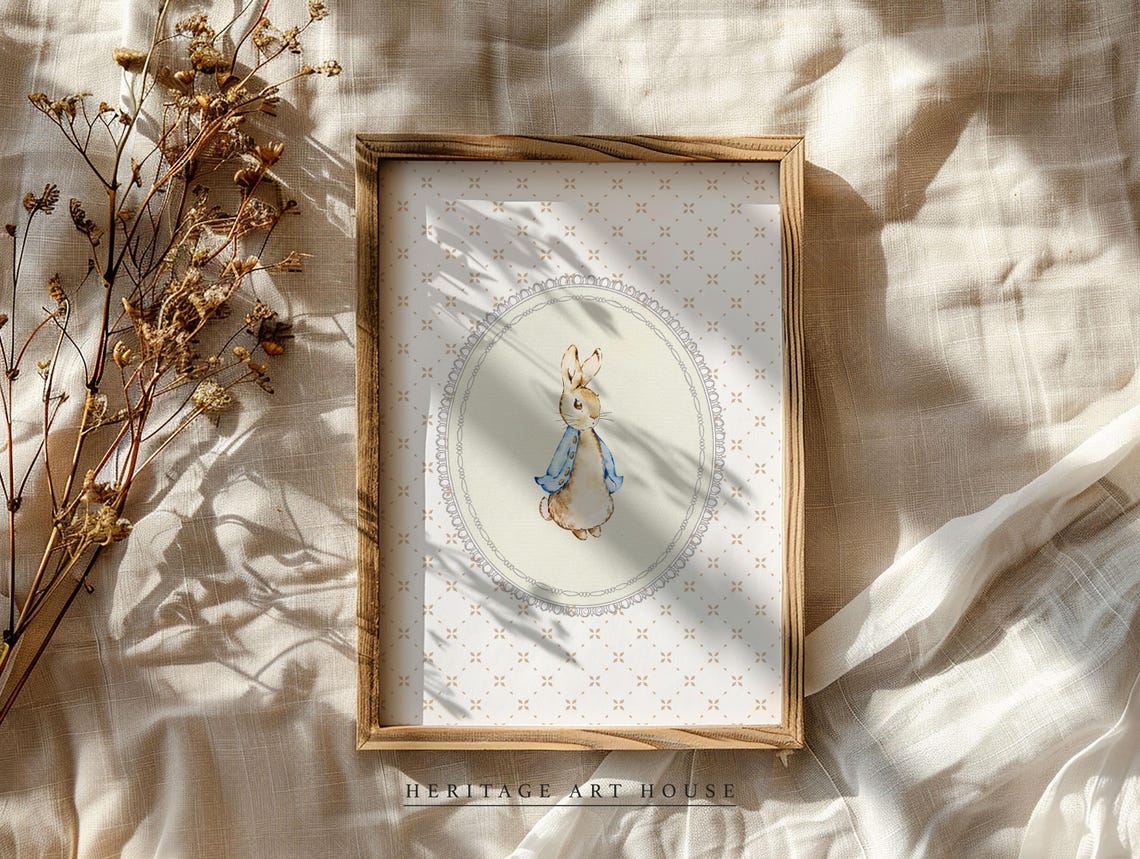 Peter Rabbit Print, Peter Rabbit Art, Nursery Decor, Nursery Wall Art ...