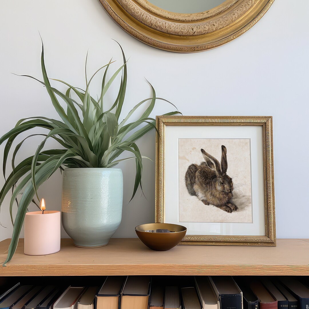 Vintage Hare Print, Durer Hare Print, Bunny Present, Hare Gifts, French ...