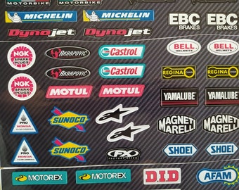 Moto Sponsor Stickers - Etsy
