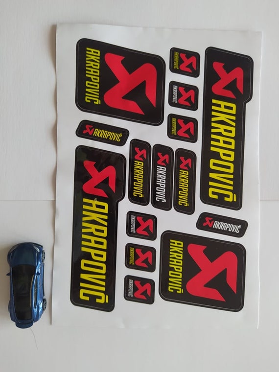 Akrapovic Decals Stickers Exhaust Graphics Set Paper Bumper Stickers ...