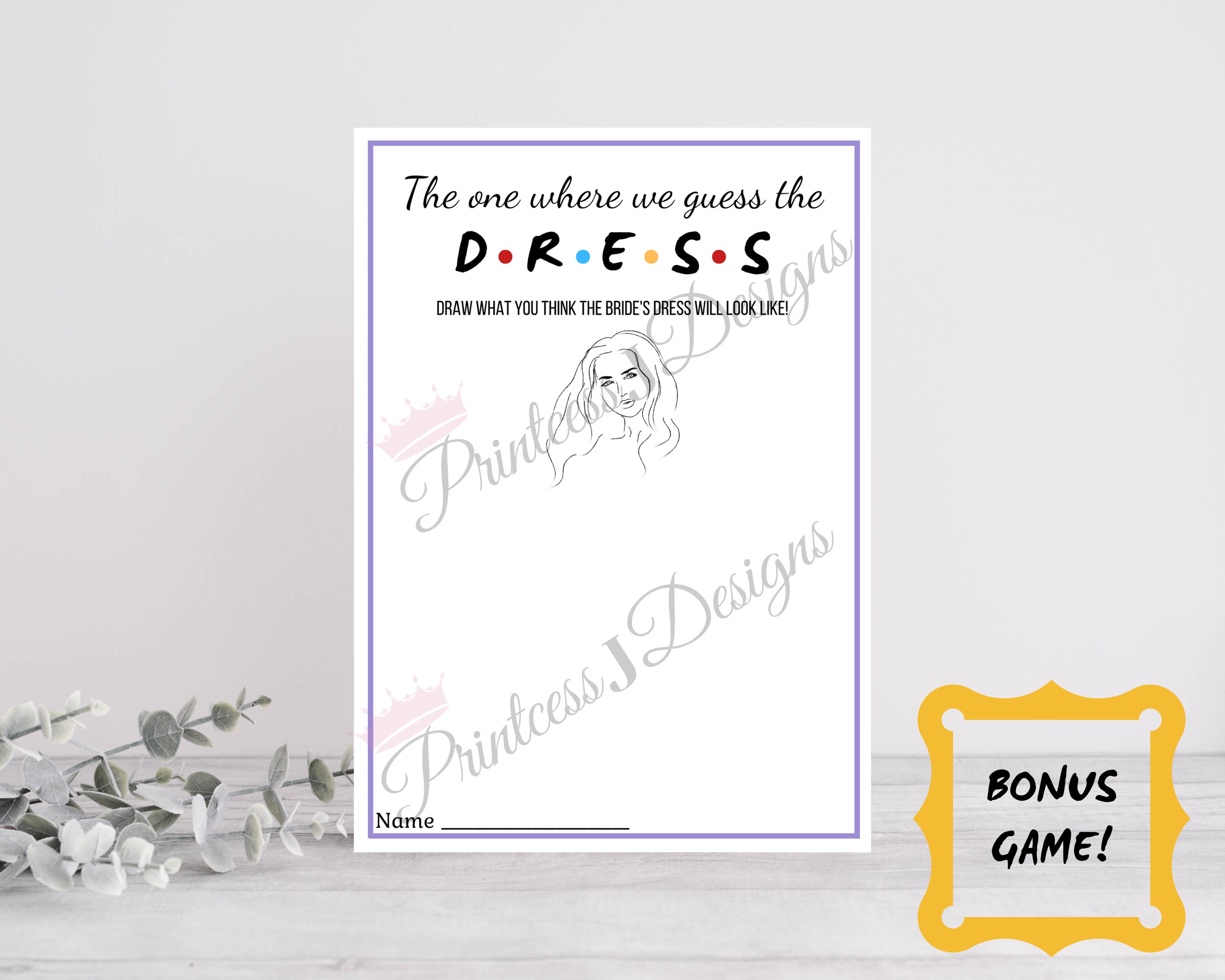 Friends Themed BRIDAL SHOWER Games Bundle Friends TV Show Printable ...