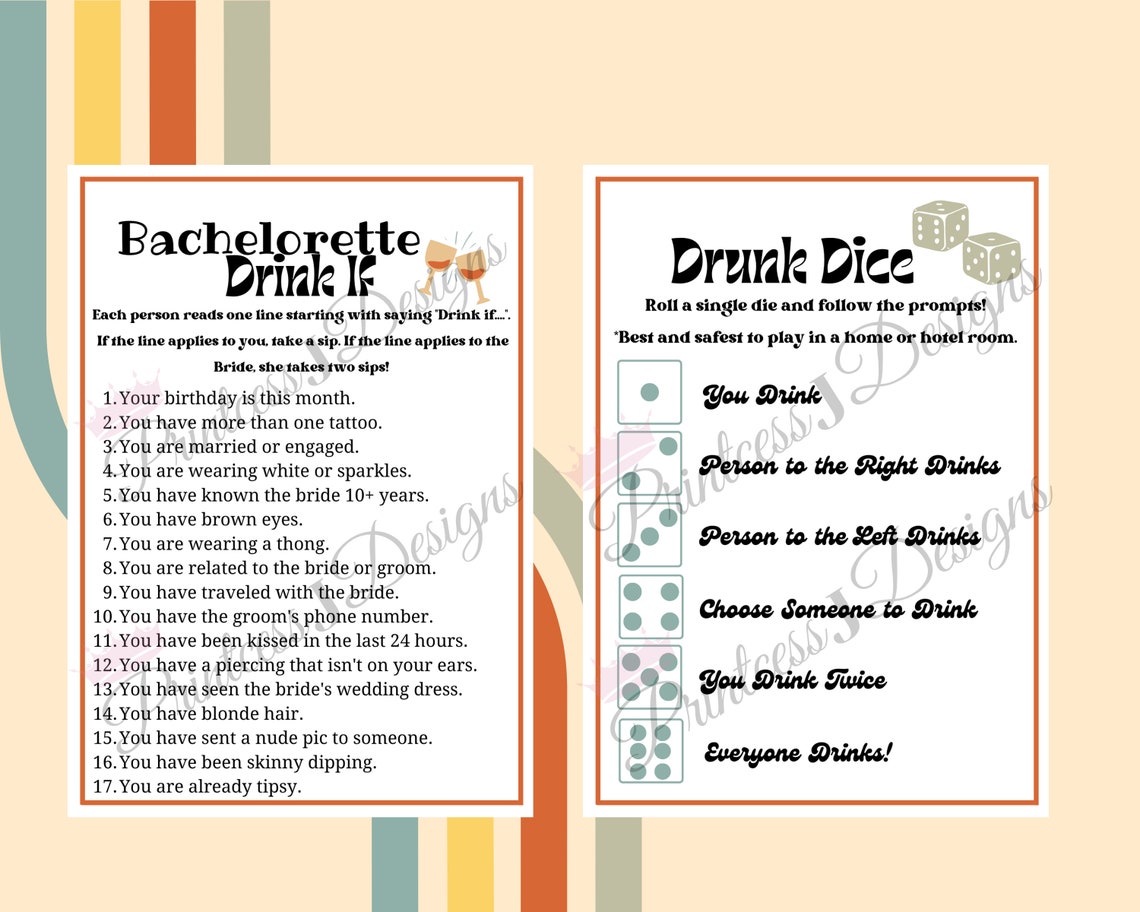 70s Disco Themed Bachelorette Party Games Bundle Printable Games ...