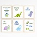 Dinosaur Themed PRINTABLE Wall Art for Nursery Decor - Etsy