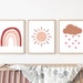 Boho Red Rainbow PRINTABLE Wall Art for Nursery Decor Kid's Room Decor ...