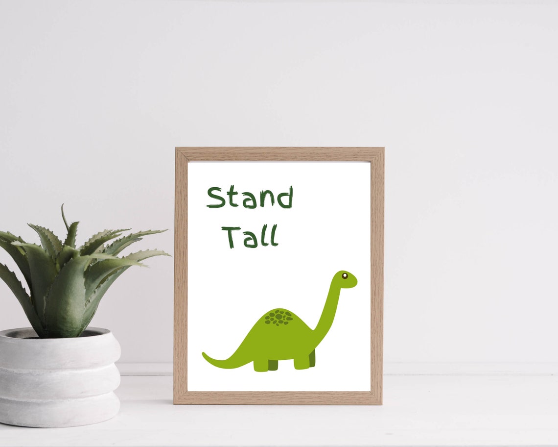 Dinosaur Themed PRINTABLE Wall Art for Nursery Decor - Etsy