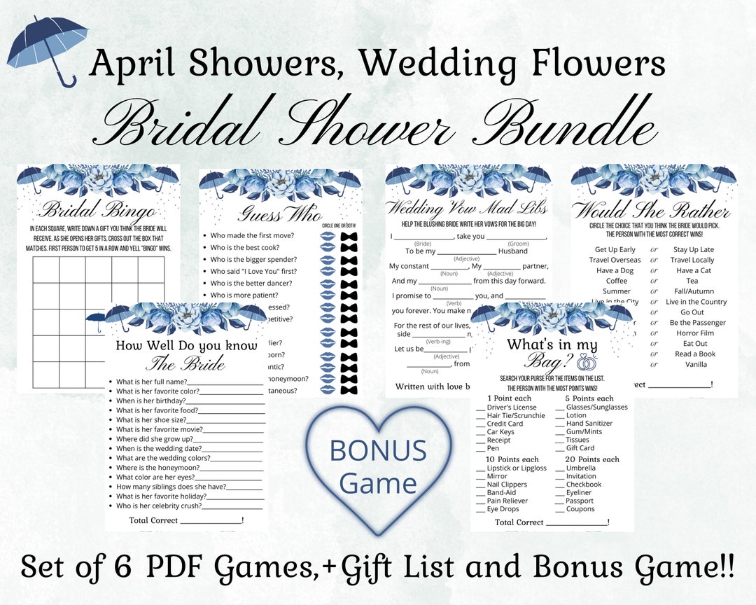 April Showers Wedding Flowers Bridal Shower Bundle | Spring/summer ...