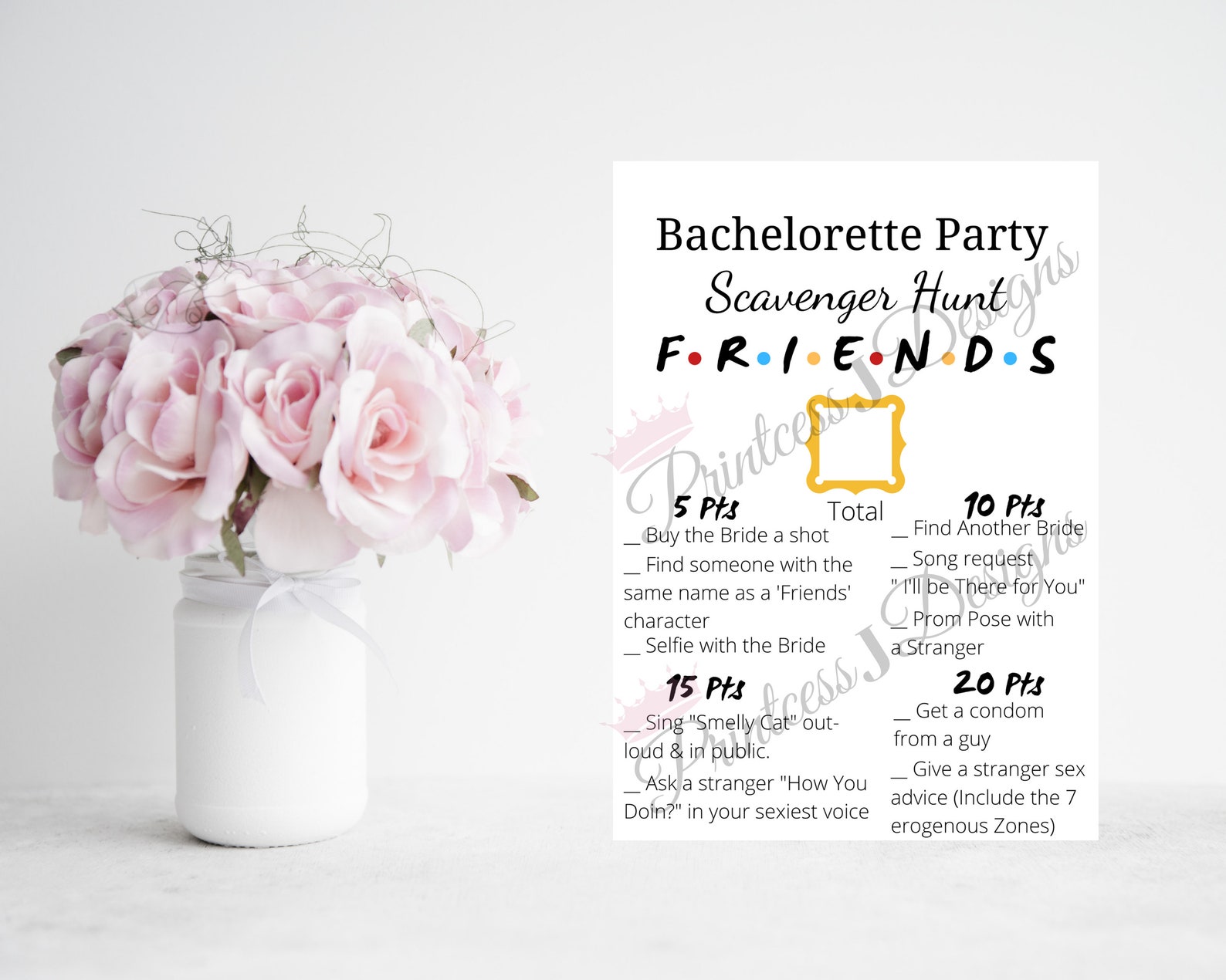 Friends Themed Bachelorette Party Games Bundle Friends TV Show ...