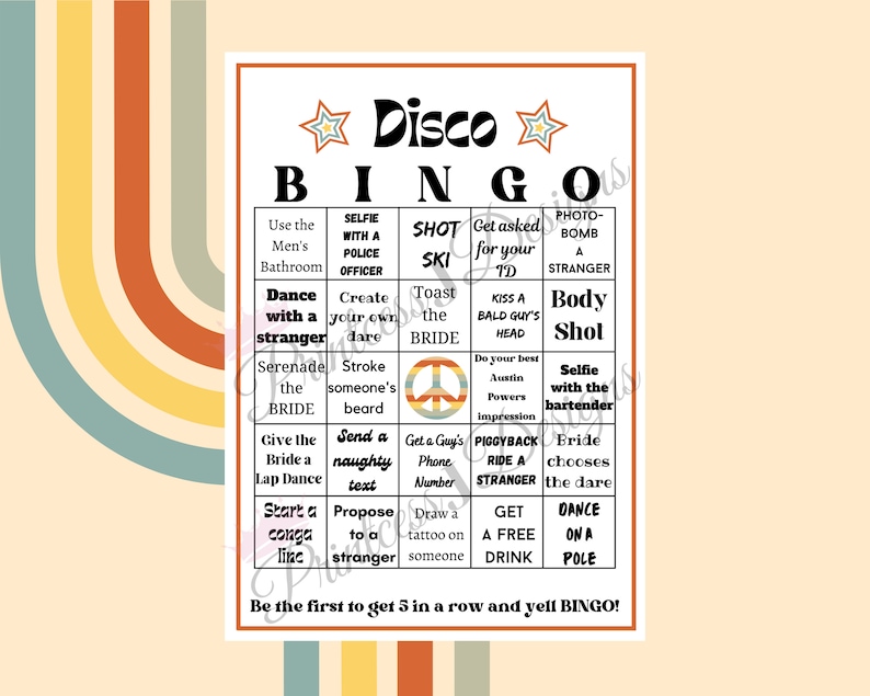 70s Disco Themed Bachelorette Party Games Bundle | Printable Games ...