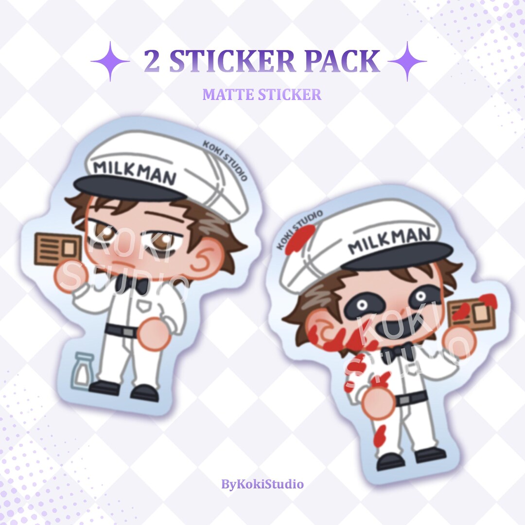 Milkman | Matte Sticker Pack | Fanart Merch | Videogame Sticker | Indie ...