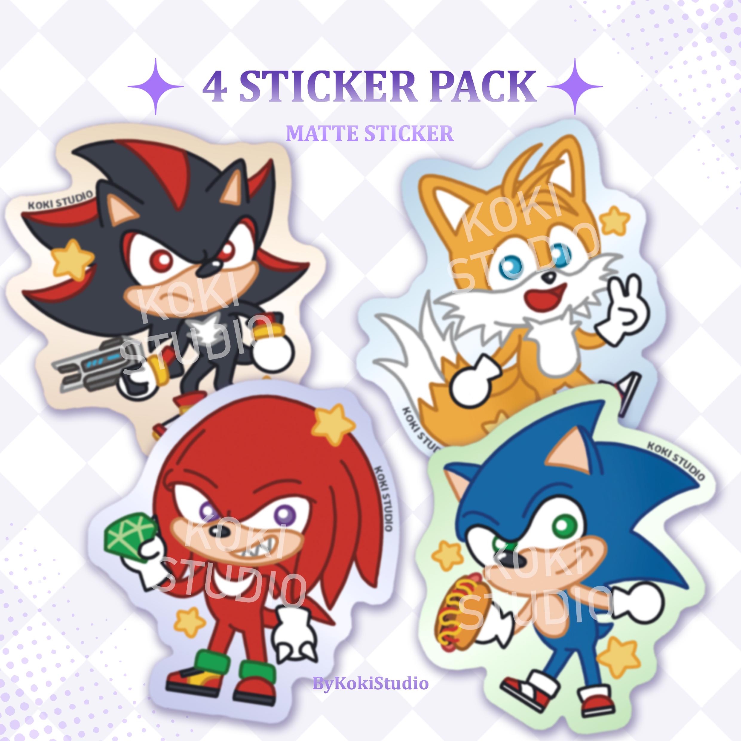 Sonic | Matte Sticker Pack | Fanart Merch | Videogame Sticker | Chibi ...