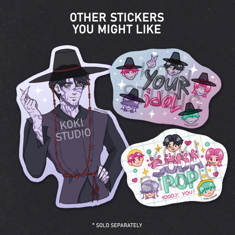 Soda Pop & Your Idol | Matte Stickers | Fanart Merch | K-pop Songs ...