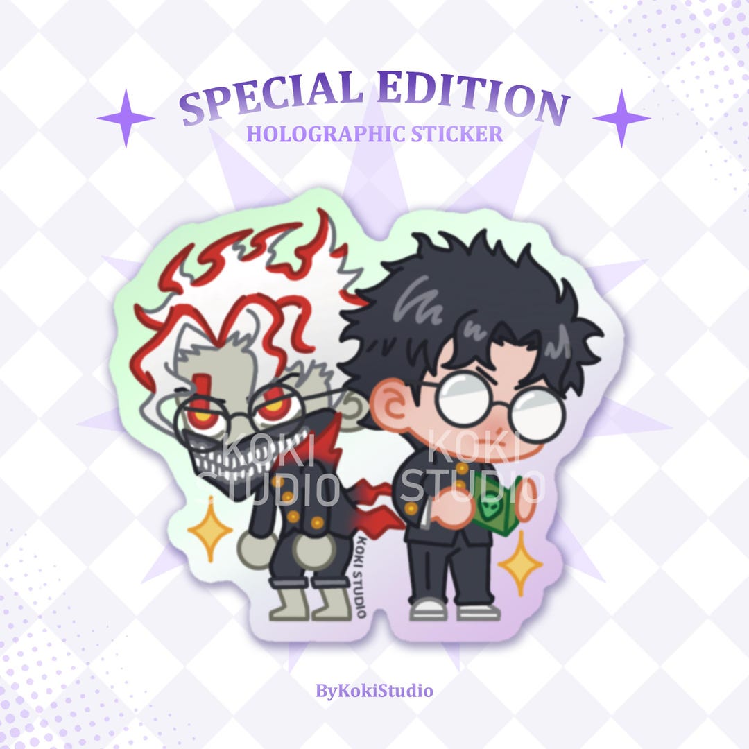 Dandadan | Holographic Sticker | Fanart Merch | Anime Sticker | Chibi ...
