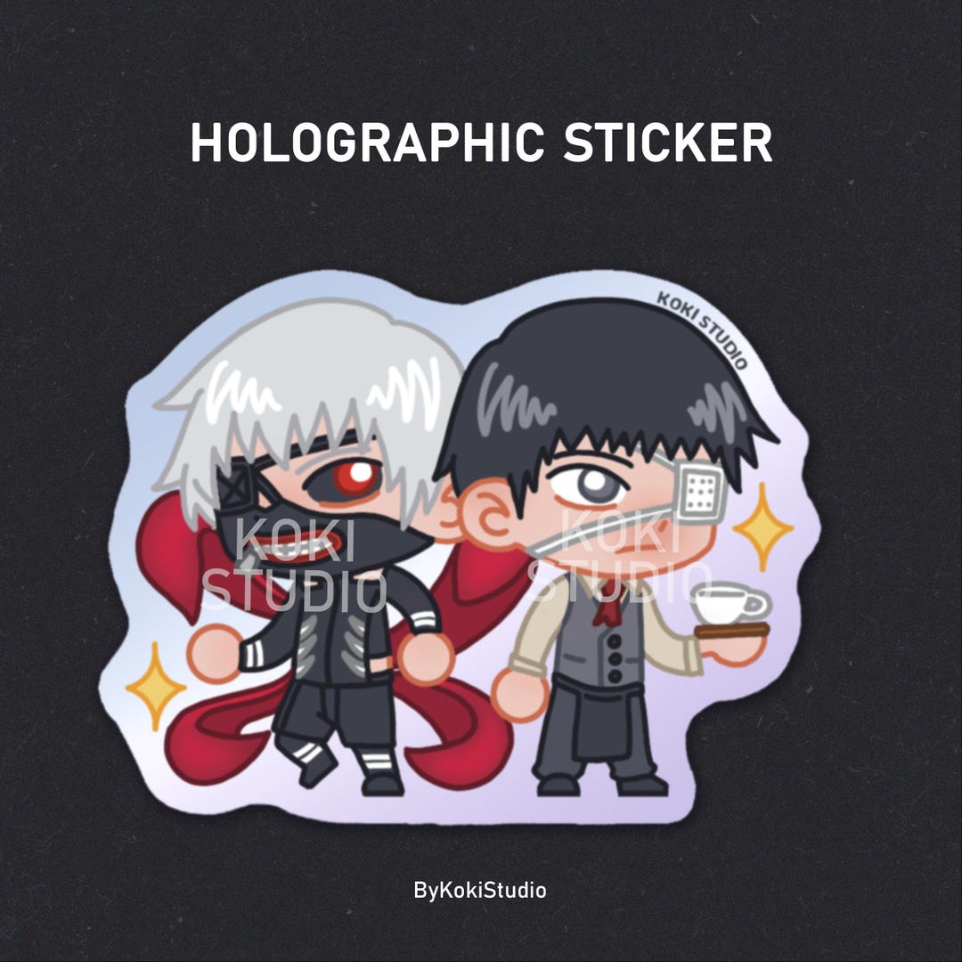 FINAL STOCK | Ghouls | Holographic Sticker | Fanart Merch | Anime ...