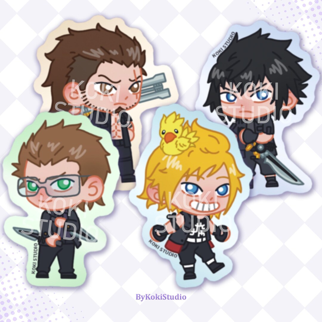 FFXV | Matte Stickers | Fanart Merch | Videogame Sticker | Chibi ...