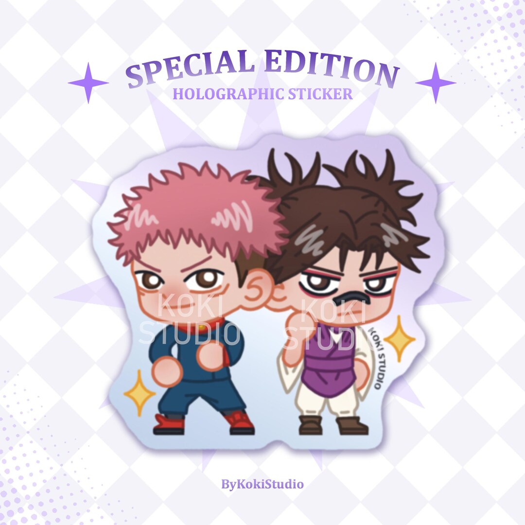 Itadori & Choso | Holographic Sticker | Fanart Merch | Anime Sticker ...