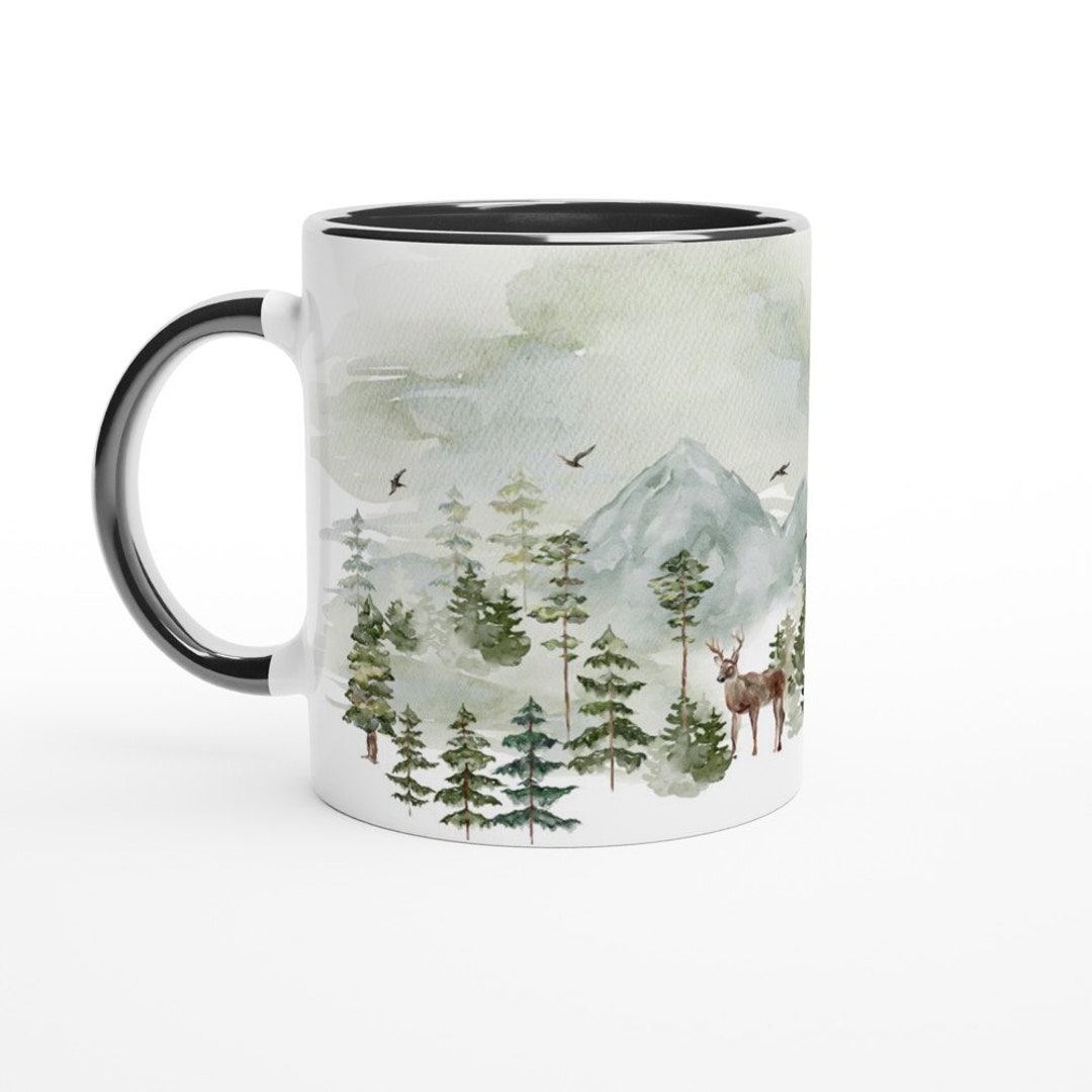 Mountain Coffee Mug Nature Lover Mug Mugs for Camper Ceramic Coffee Mug ...