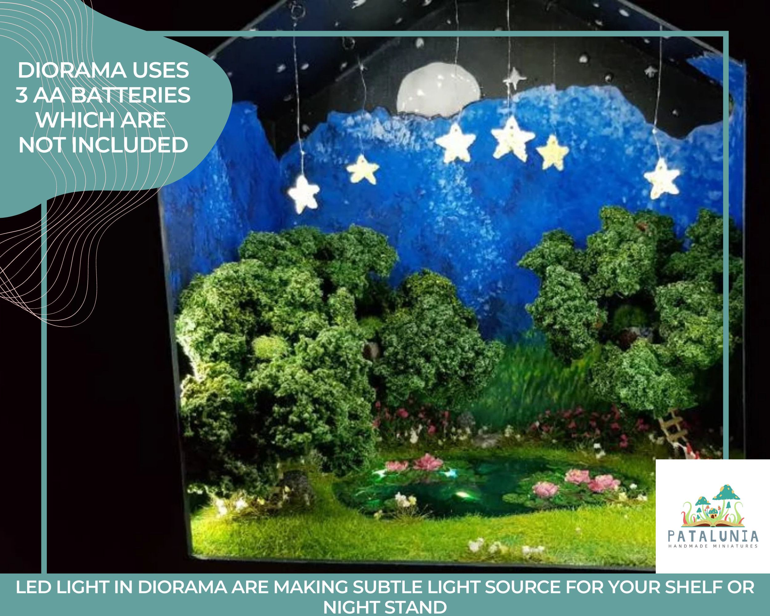 Miniature Magical Fairy Diorama OOAK With Led Lights as Shelf or Table ...