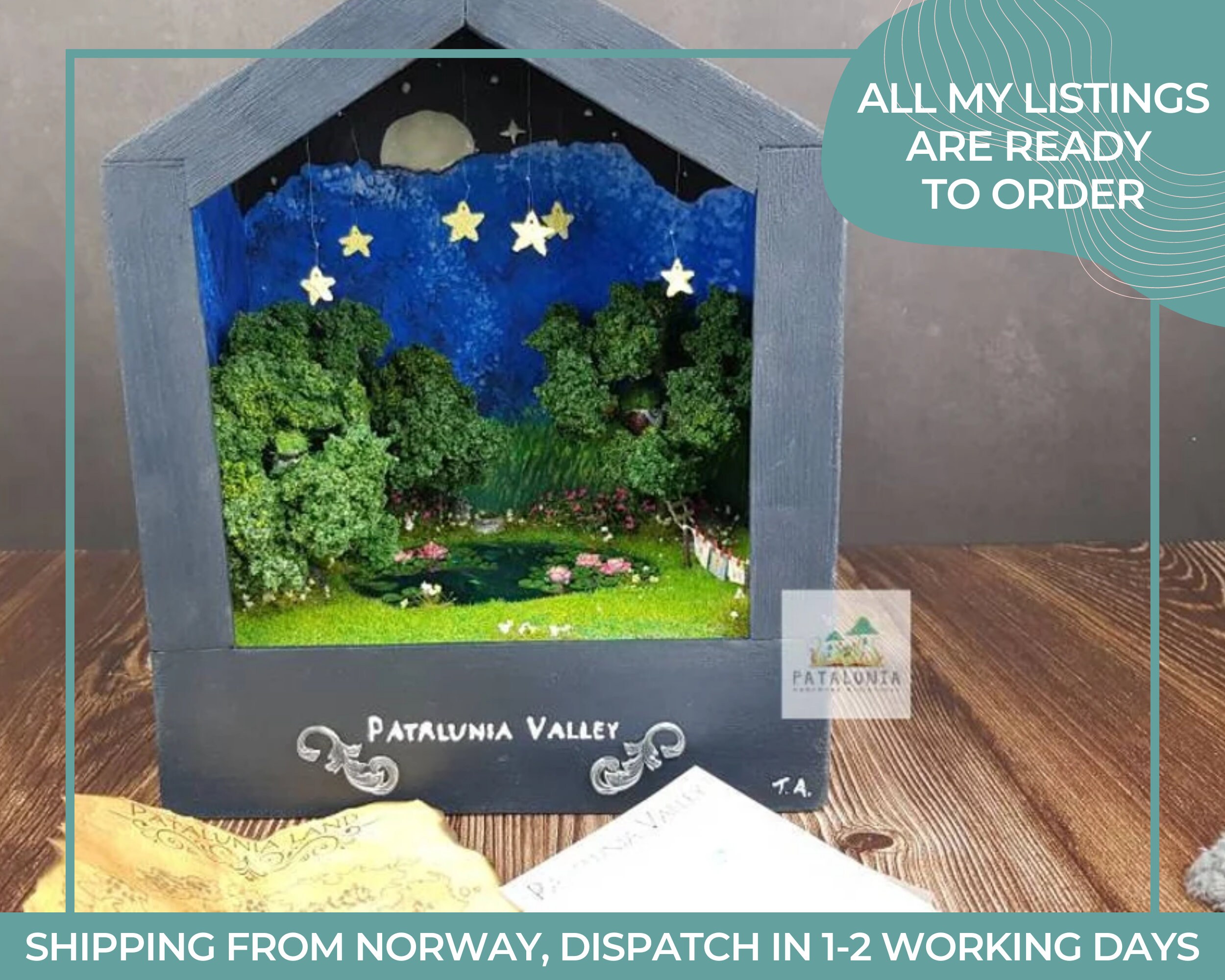 Miniature Magical Fairy Diorama OOAK With Led Lights as Shelf or Table ...