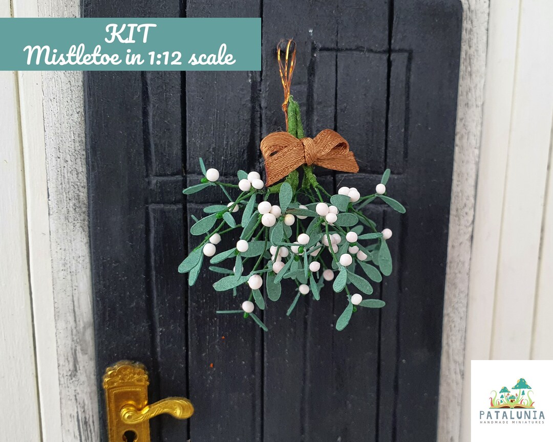 Kit Miniature Plants Mistletoe Branches Dollhouse Christmas Miniatures ...
