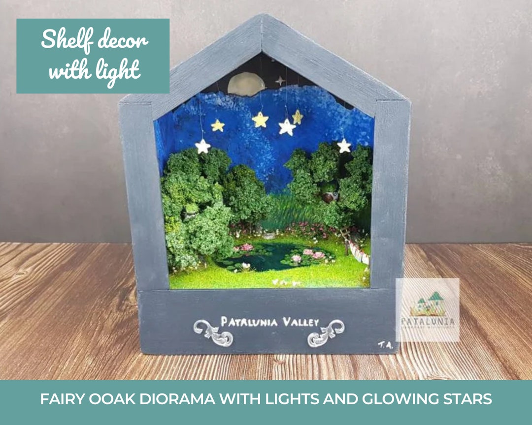 Miniature Magical Fairy Diorama OOAK With Led Lights as Shelf or Table ...