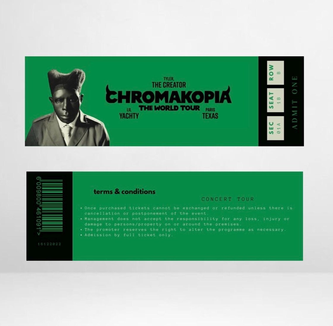 Tyler, the Creator: Chromokopia Tour Digital Ticket - Etsy
