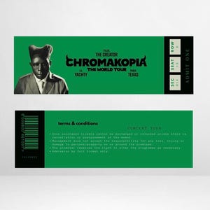 Tyler, the Creator: Chromokopia Tour Digital Ticket - Etsy