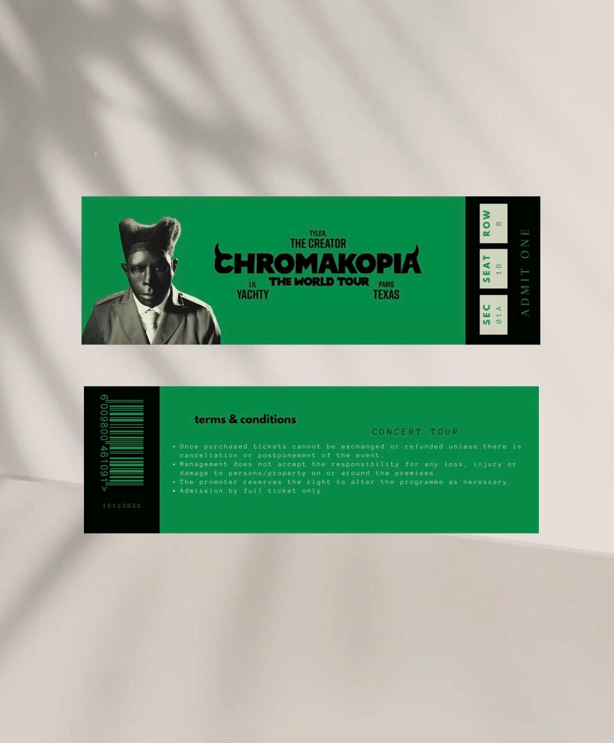 Tyler, the Creator: Chromokopia Tour Digital Ticket - Etsy