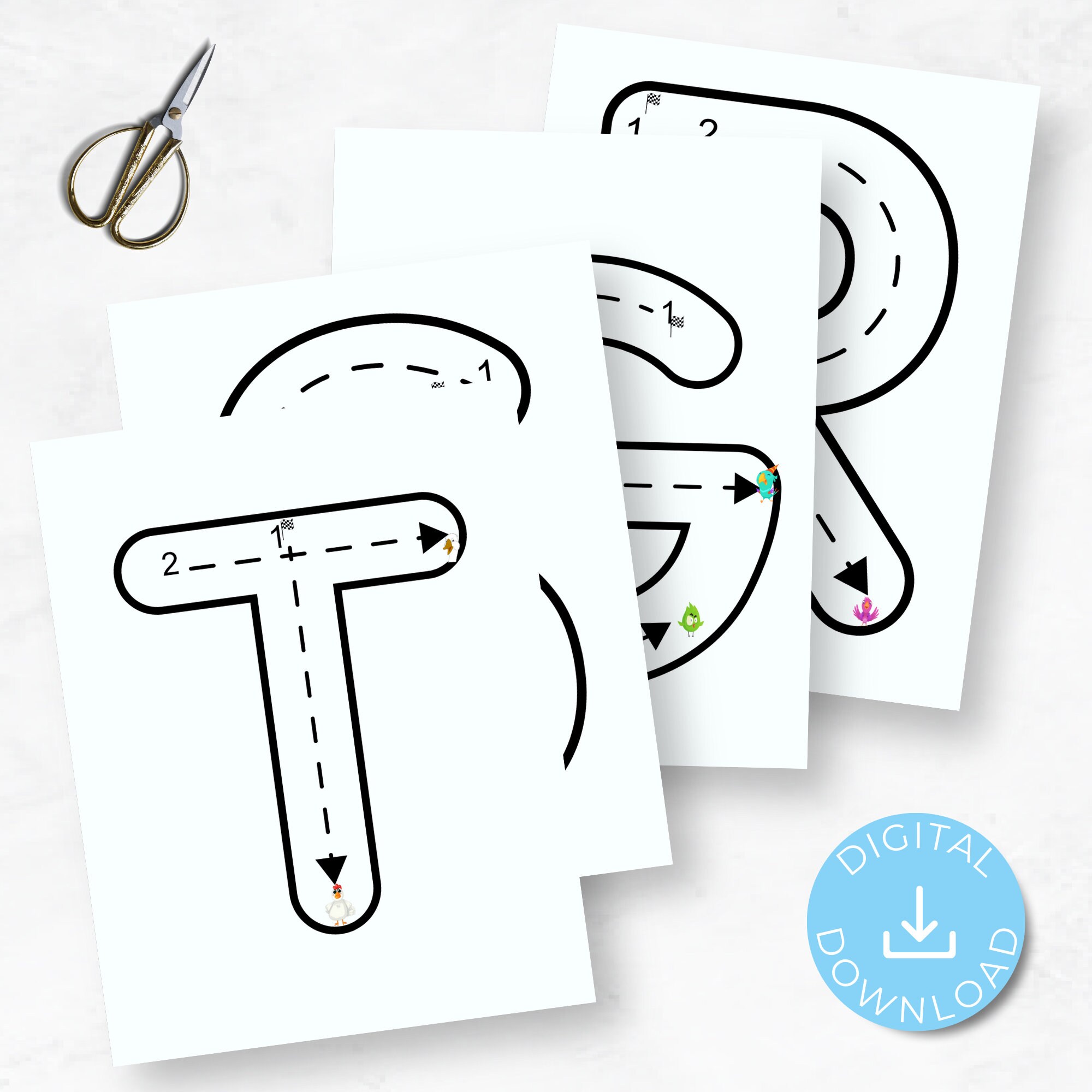 Letters Tracing Flashcards - Preschool and Kindergarten Activity, Learn ...
