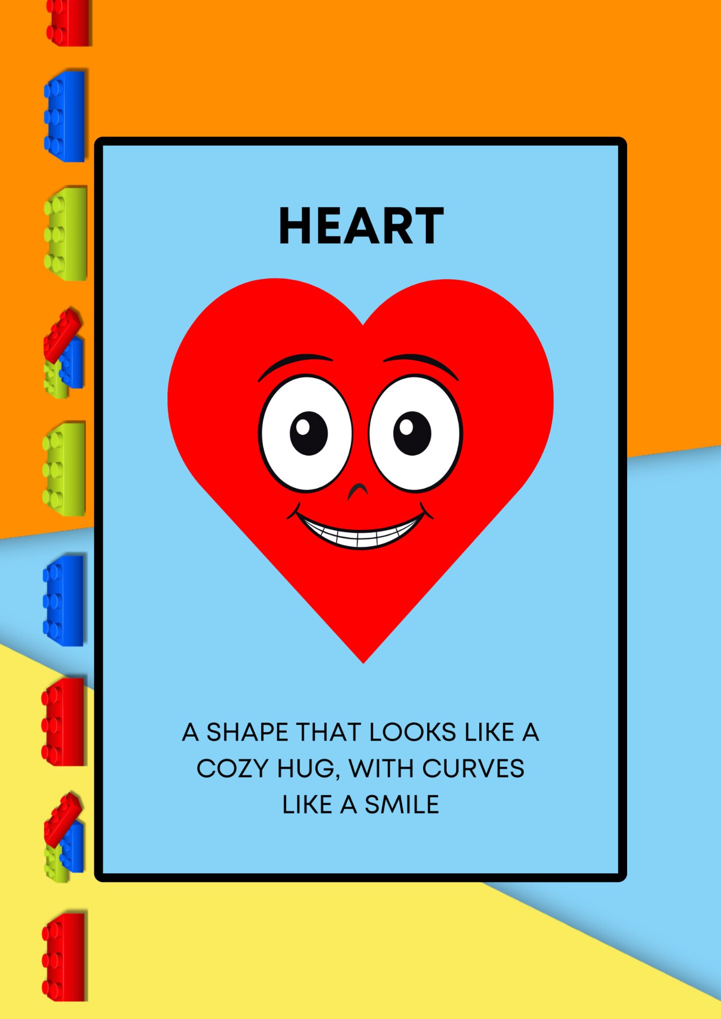 Shapes Recognition Flash Cards Classroom Visual Shapes, Funny Faces ...